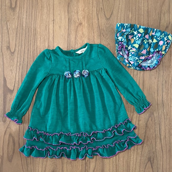 Matilda Jane | Dresses | Matilda Jane Green Babydoll Dress With Ruffled ...